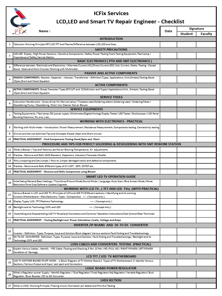 TV - Checklist Updated | PDF | Liquid Crystal Display | Backlight