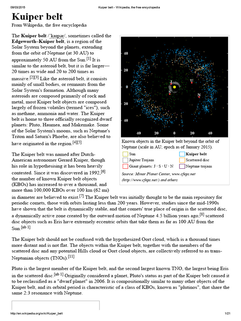 Overview of the Kuiper Belt | PDF | Solar System | Pluto