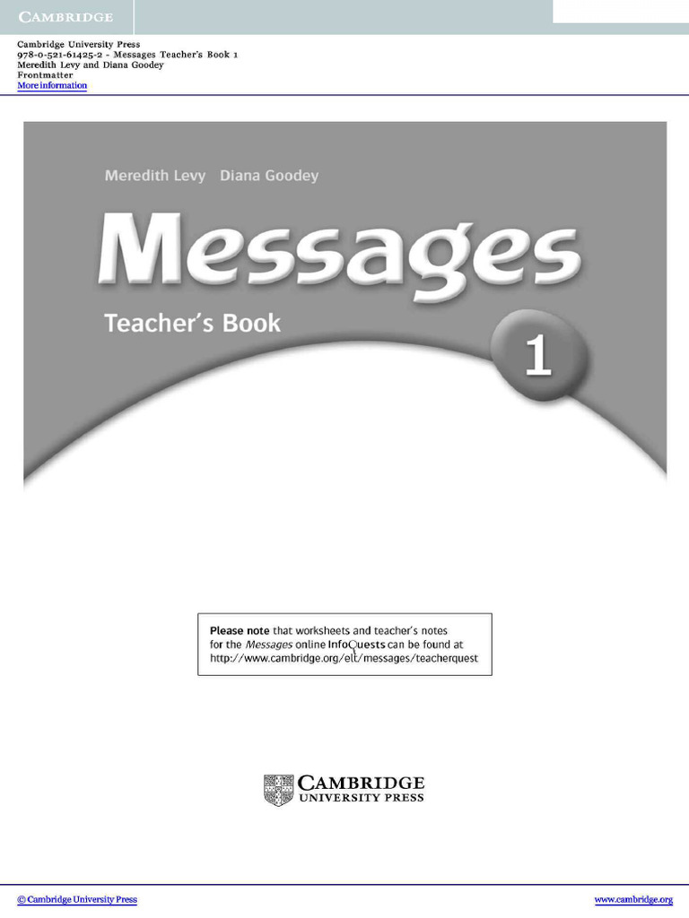 Messages 1 Teachers Book | PDF