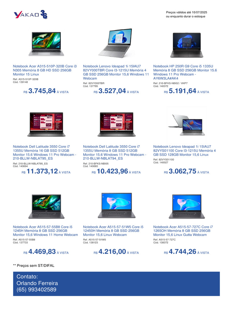 Acer and Lenovo Laptop Models Overview | PDF | Laptop | Solid State Drive