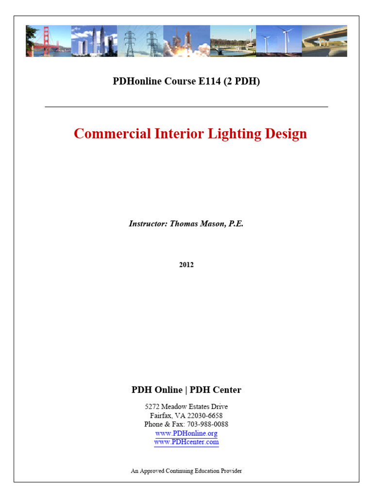 Commercial Interior Lighting Design | PDF | Fluorescent Lamp | Lighting