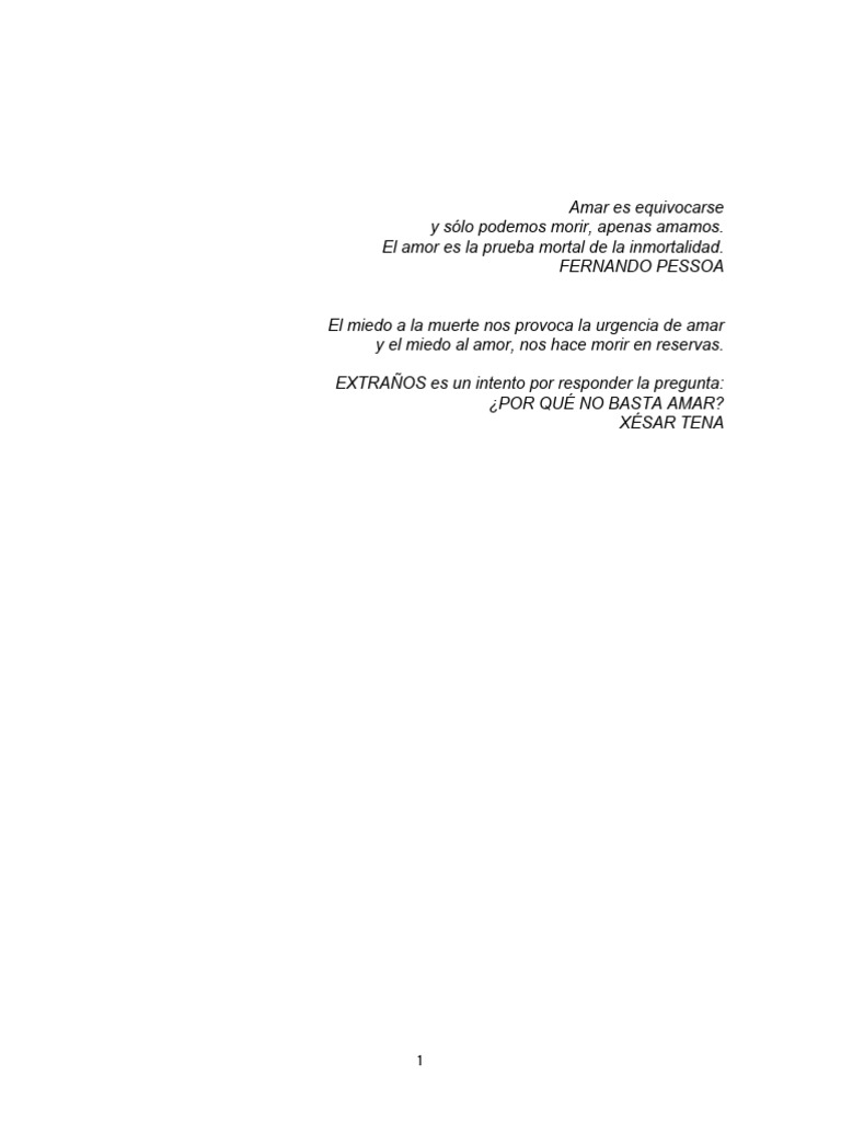 EXTRAÑOS de Xésar Tena y Eduardo Covarrubias | PDF | Amor