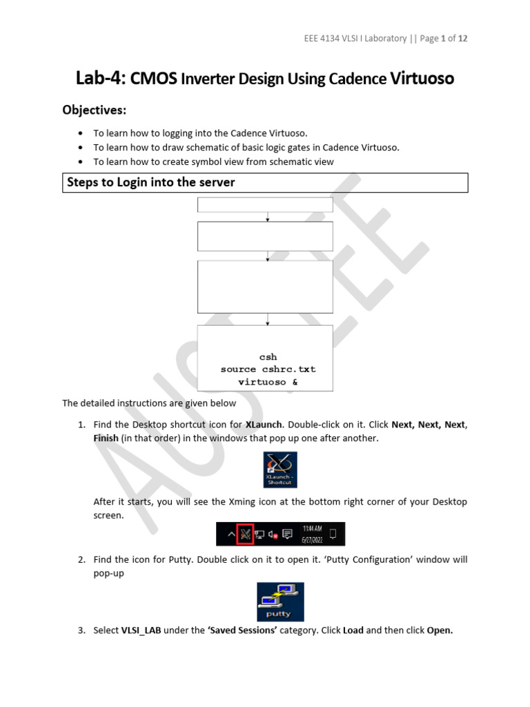 CMOS Inverter Design Using Cadence Virtuoso | PDF | Login | Mosfet