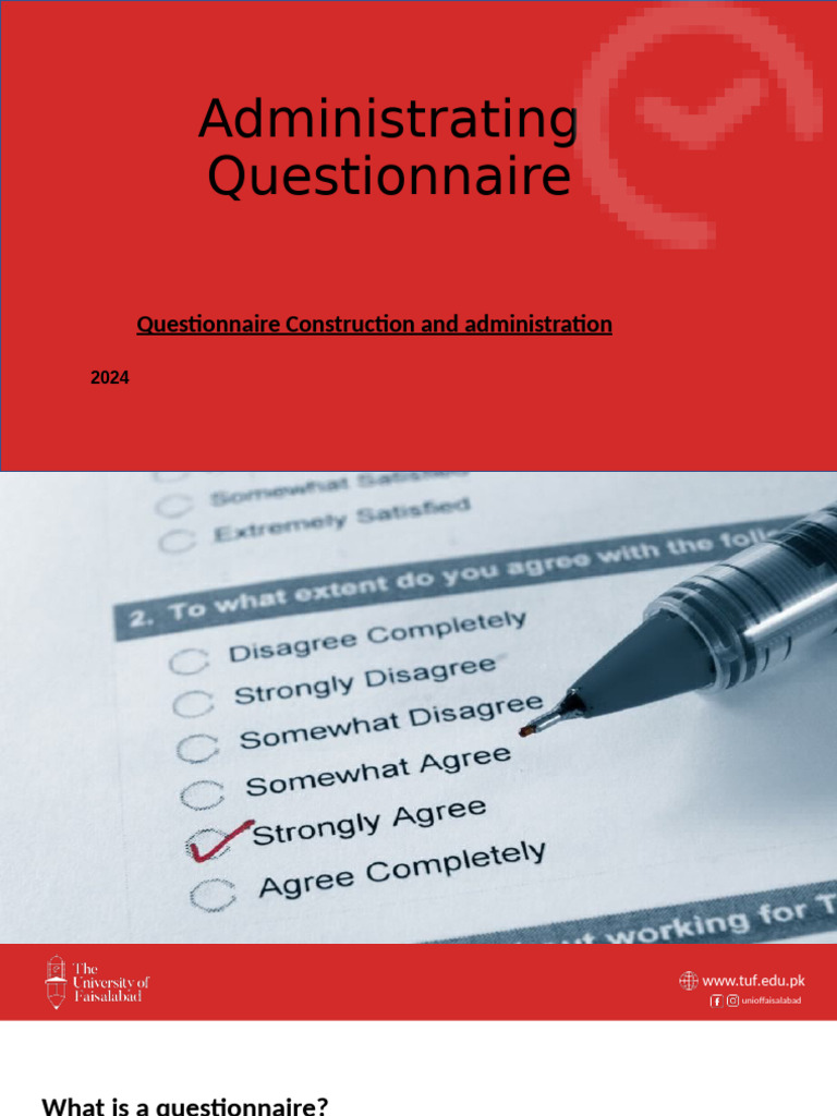 Questionnaire Administration Methods | PDF | Questionnaire | Self ...