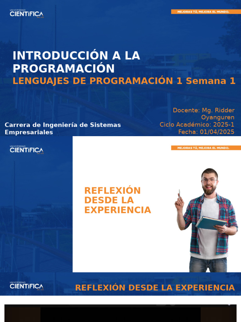 Lenguaje de Programacion 1 Sem-01 Sesión-00 2025-1 | PDF | Lenguaje de programación ...