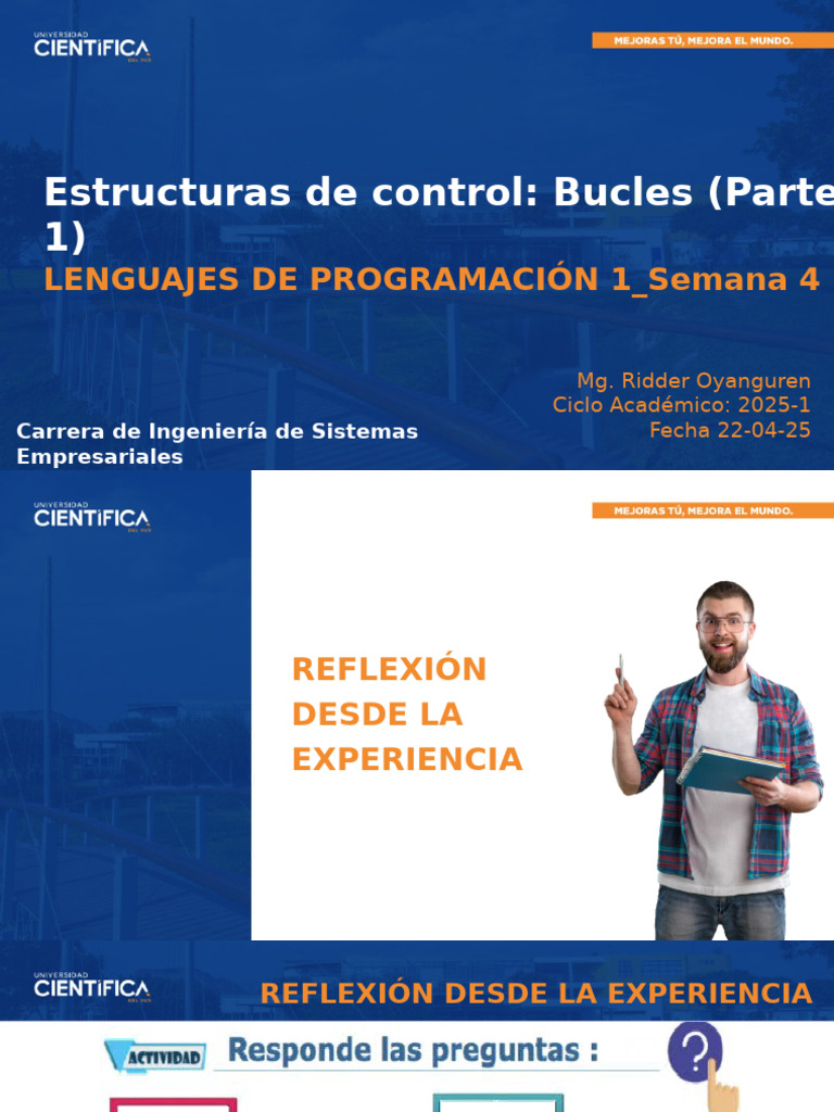 Lenguaje de Programacion 1 Sem-04 Sesión-00 2025-1 | PDF | Flujo de ...