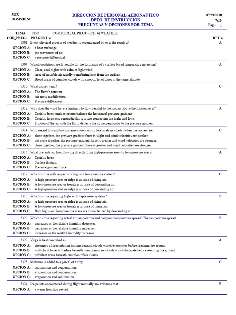 Weather Patterns for Pilots | PDF | Thunderstorm | Cloud