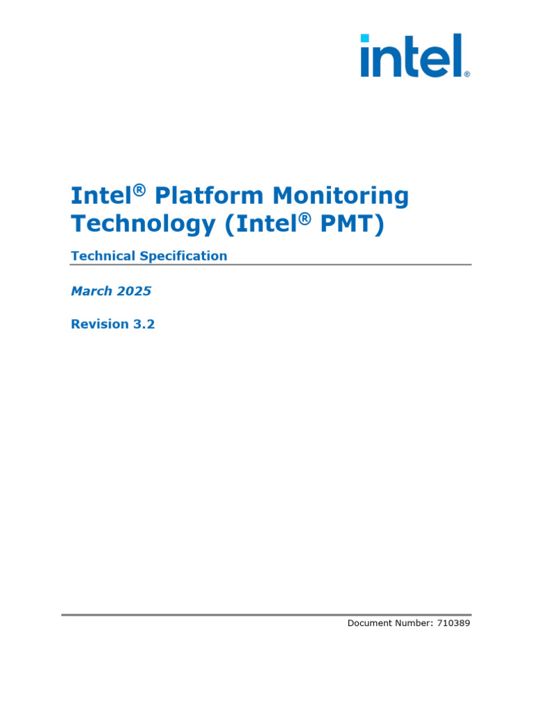 Intel® Platform Monitoring Technology TS Rev 3 2 | PDF | Specification (Technical Standard ...