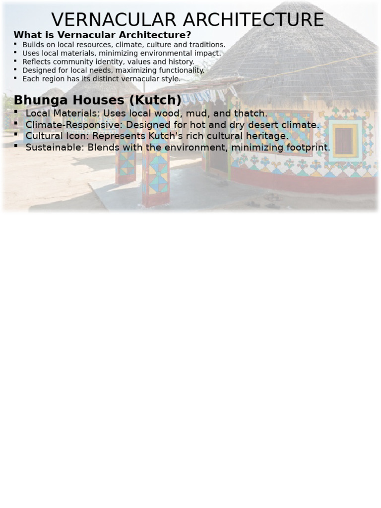 Vernacular Architecture | PDF