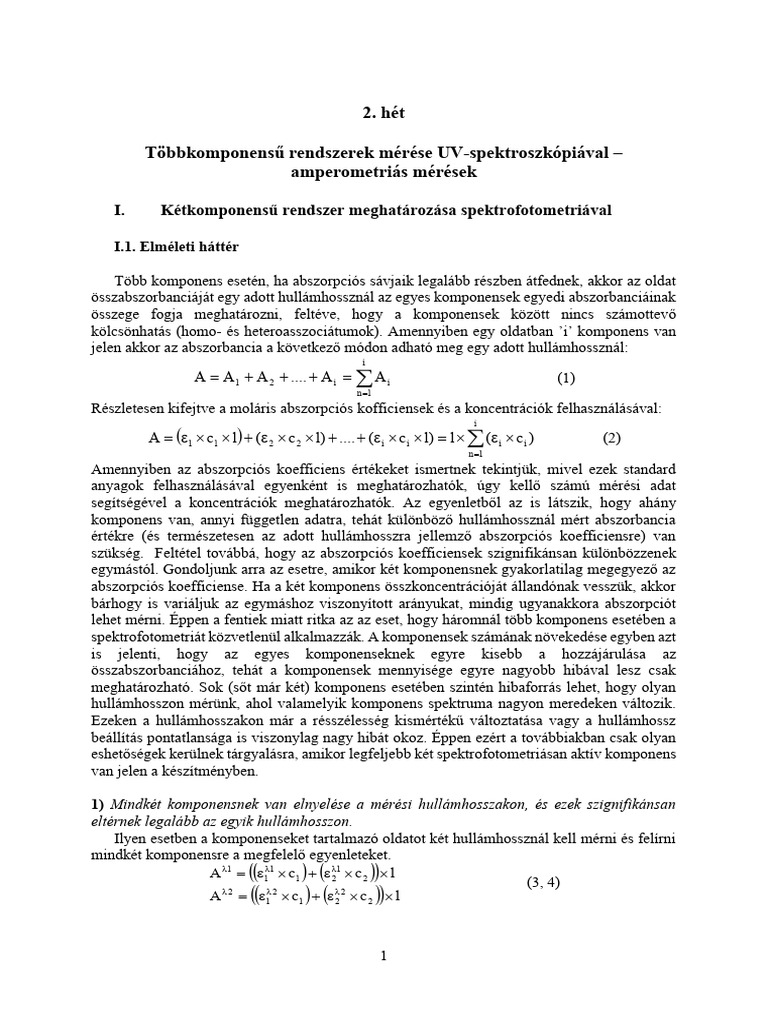 2 Gyak UV Amperometria | PDF
