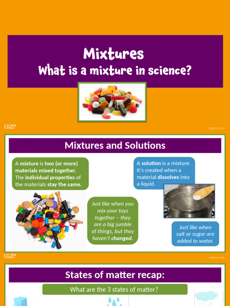 Separating Mixtures Mixtures (Year 5) | PDF | Liquids | Gases