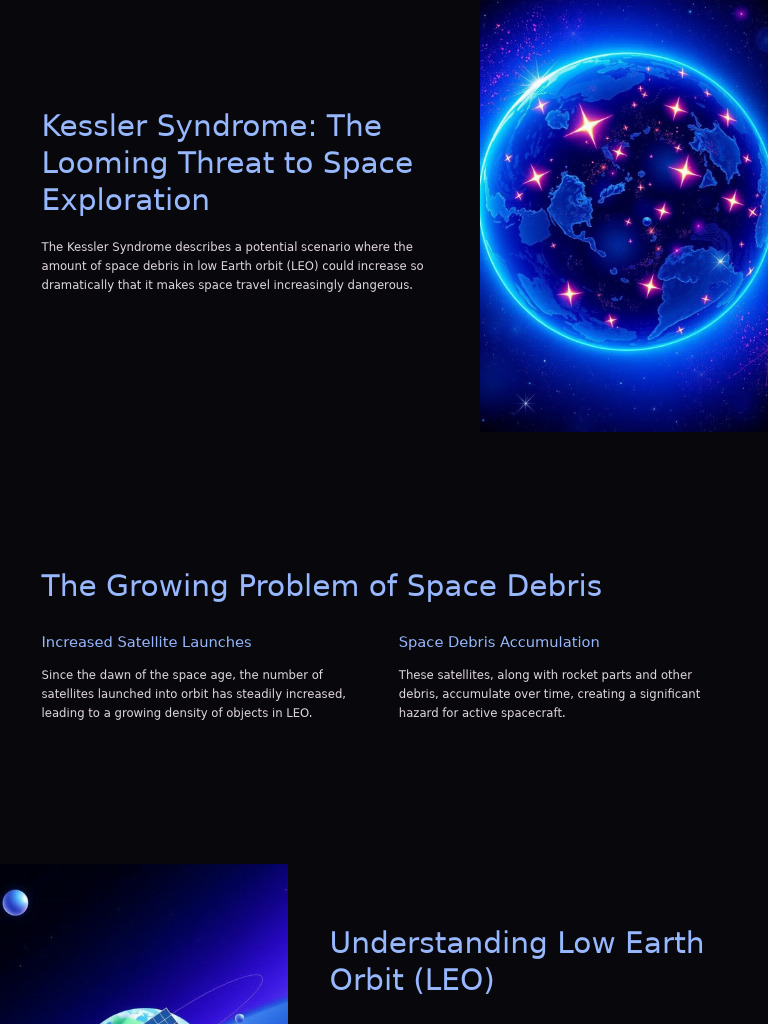 Kessler Syndrome The | PDF | Space Debris | Satellite