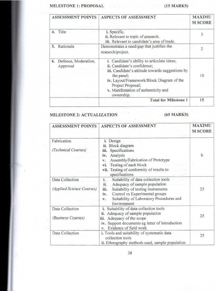 Project Marking Scheme | PDF