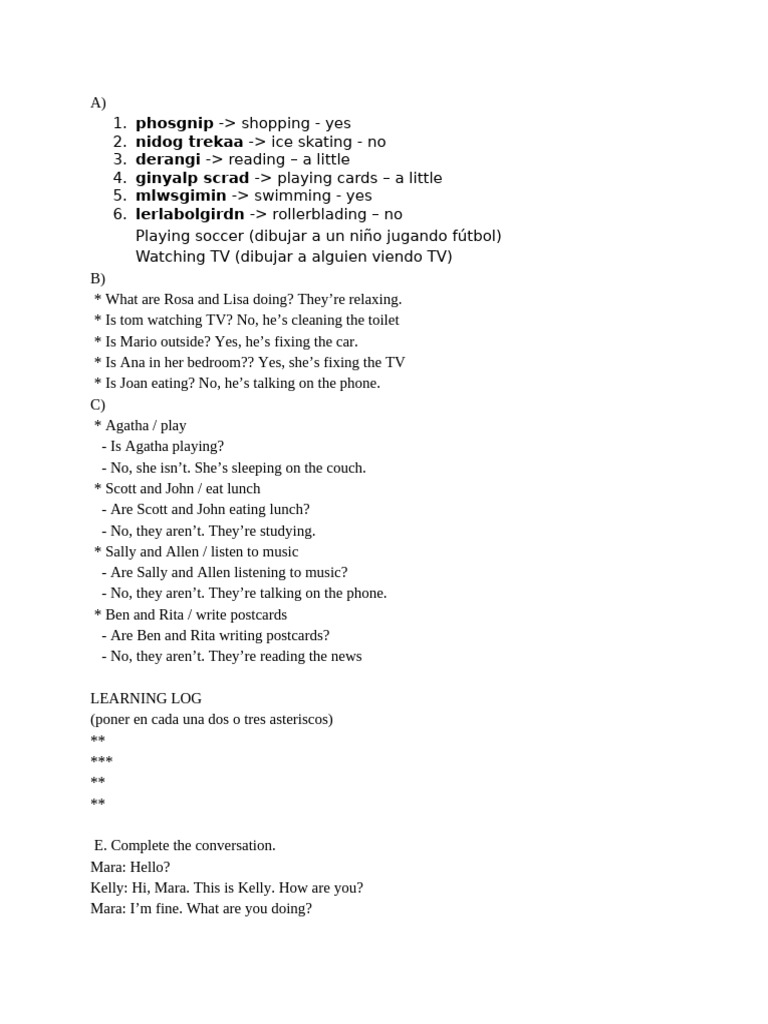 Daily Activities and Conversations Guide | PDF