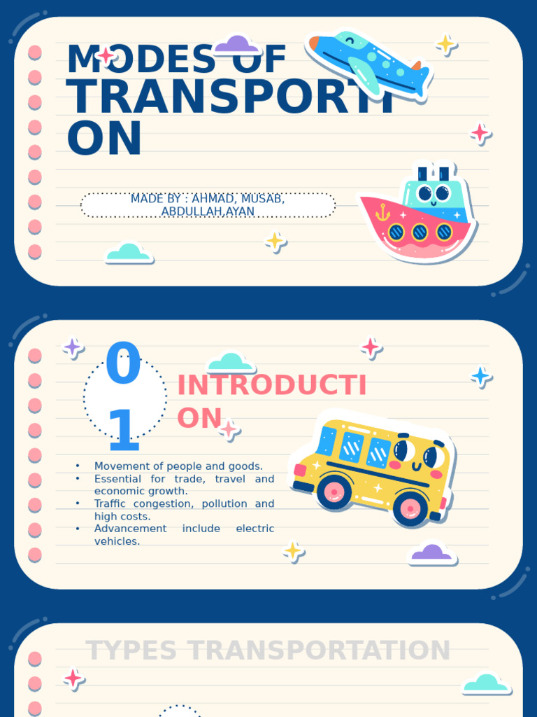 Modes of Transport For Pre-K by Slidesgo | PDF