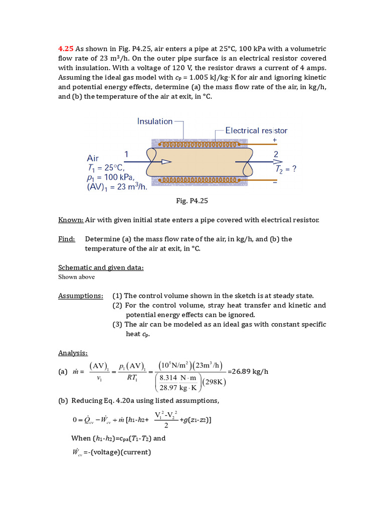 Air Flow Analysis in Insulated Pipe | PDF | Gases | Resistor