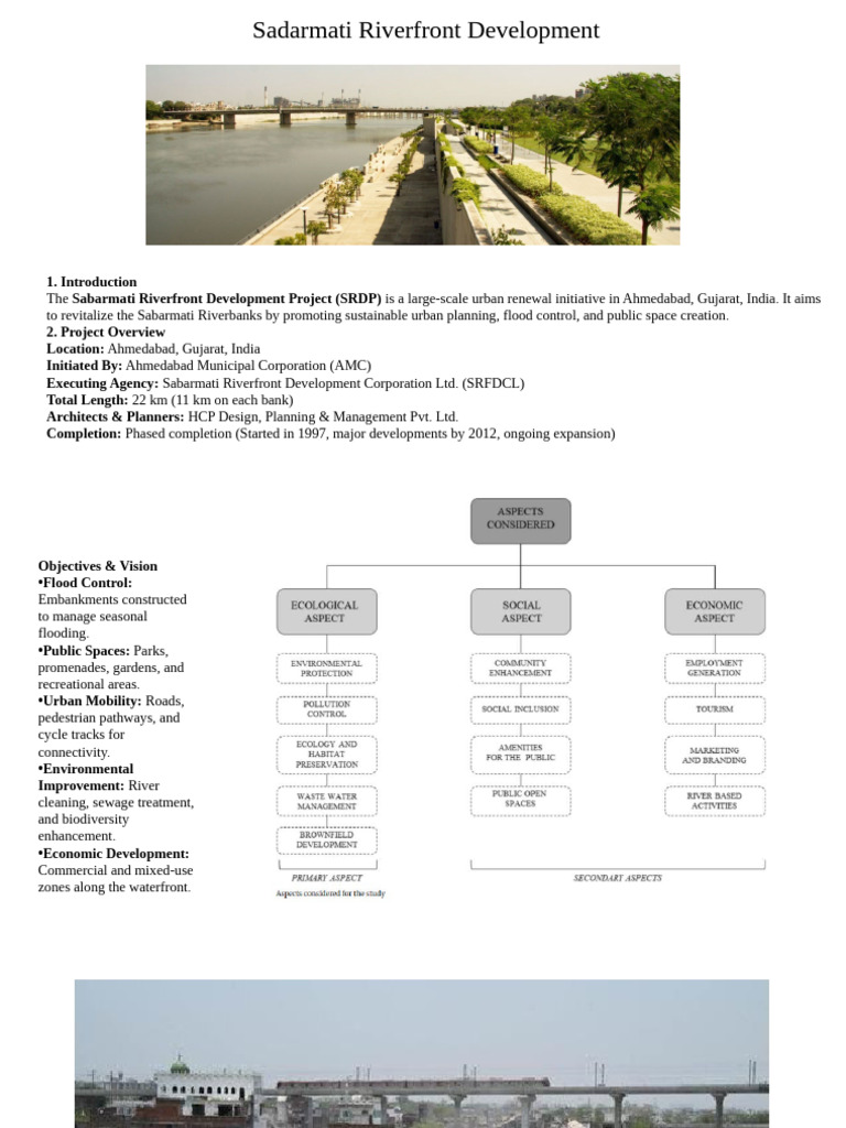 Sabarmati Riverfront Development Overview | PDF | Natural Environment ...