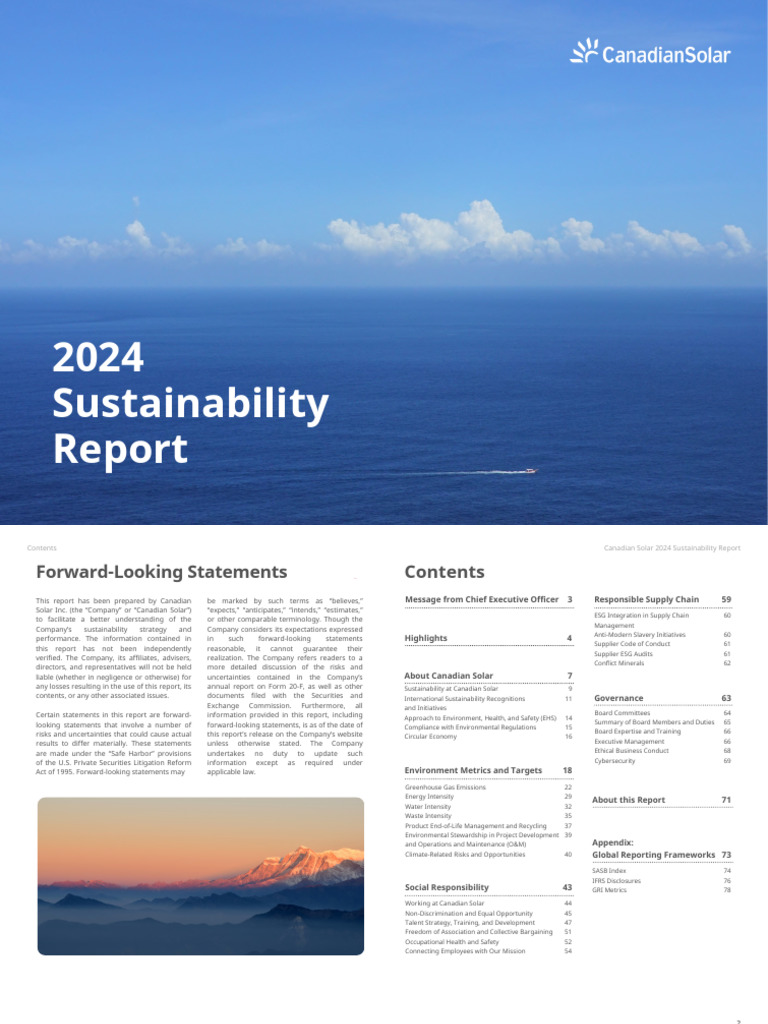 Canadian Solar 2024 Sustainability Report.20250528 | PDF ...