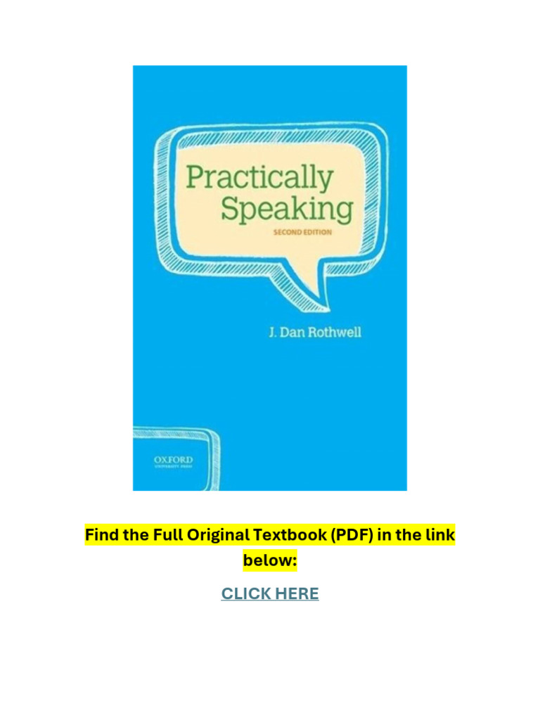 Practically Speaking 2nd Edition PDF | PDF | Public Speaking ...