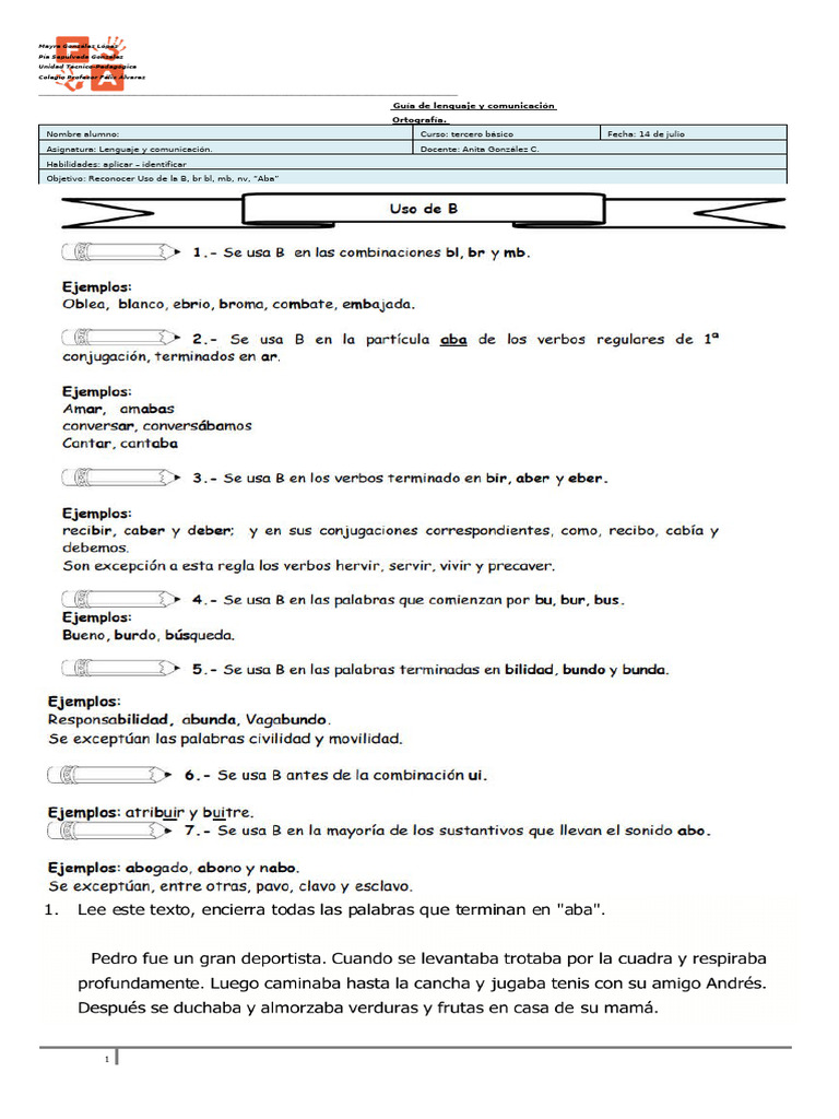 Lunes 14 Tercero | PDF