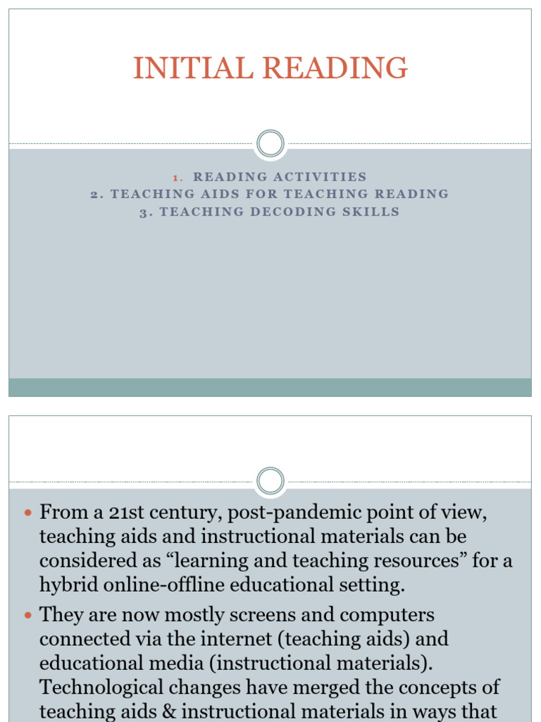 ELO 2 INITIAL READING Teaching Aids For Reading | PDF | Phonics | Human ...