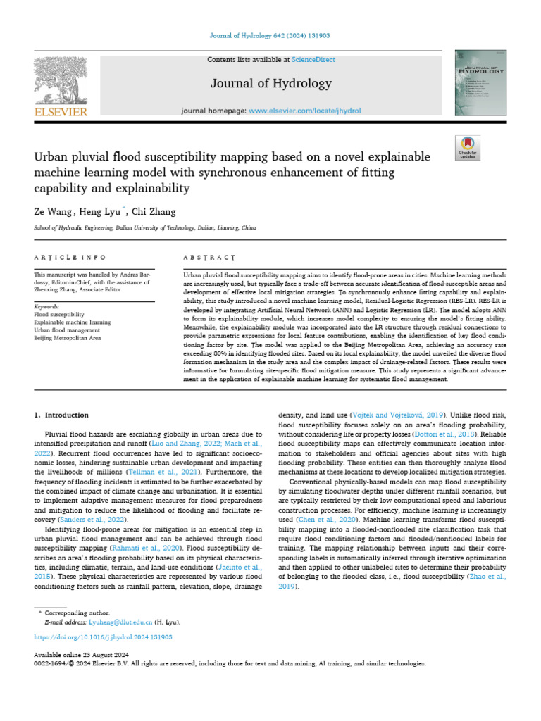 Urban Pluvial Flood Susceptibility | PDF | Receiver Operating Characteristic | Flood