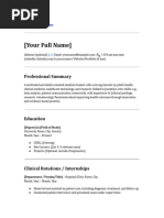 TransCelerate Abbreviated CV Template | PDF | Phases Of Clinical ...