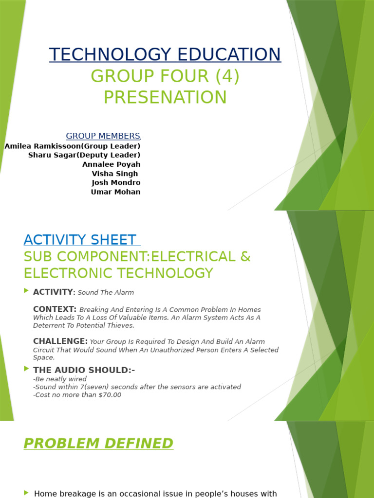 Technology Education Group 4 | PDF