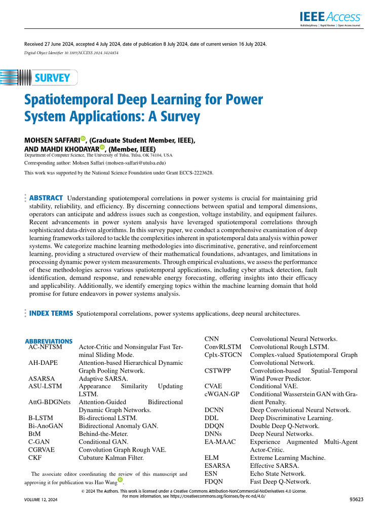 Spatiotemporal Deep Learning For Power System Applications A Survey | PDF | Deep Learning ...