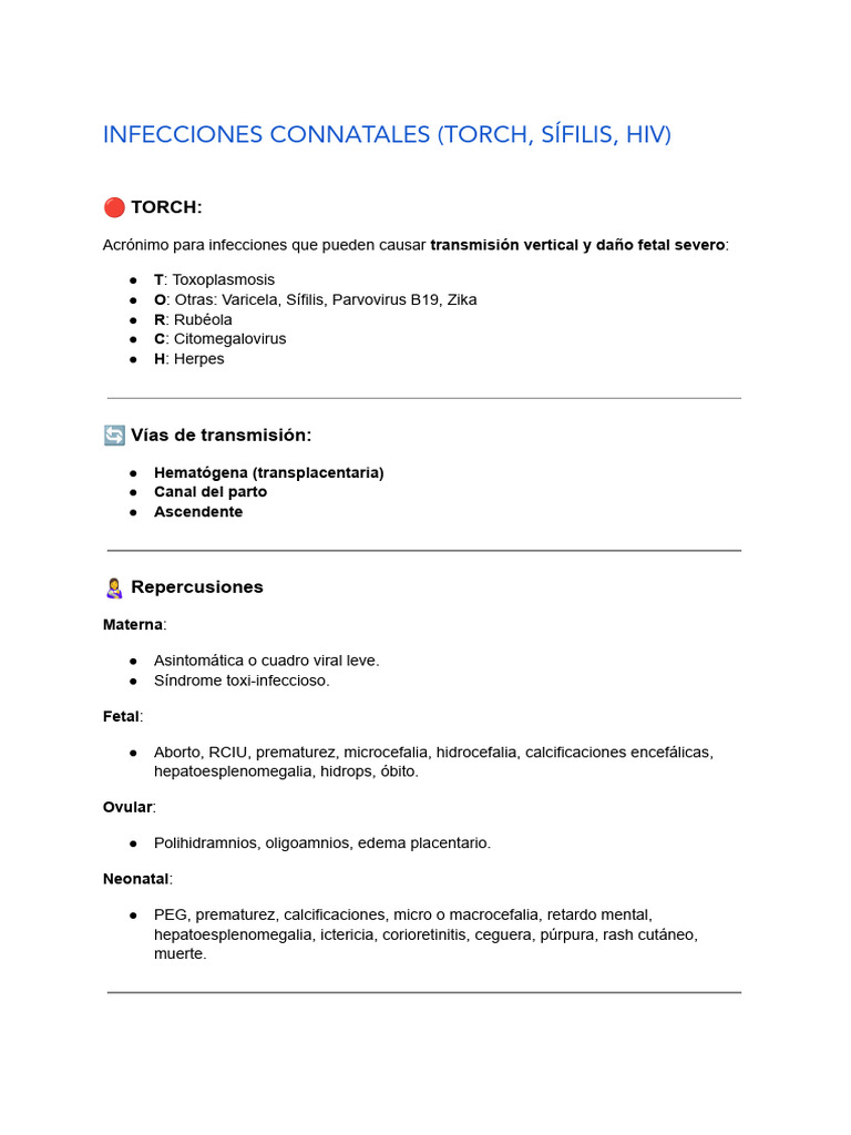 Torch y Hepatopatias | PDF | El embarazo | Parto