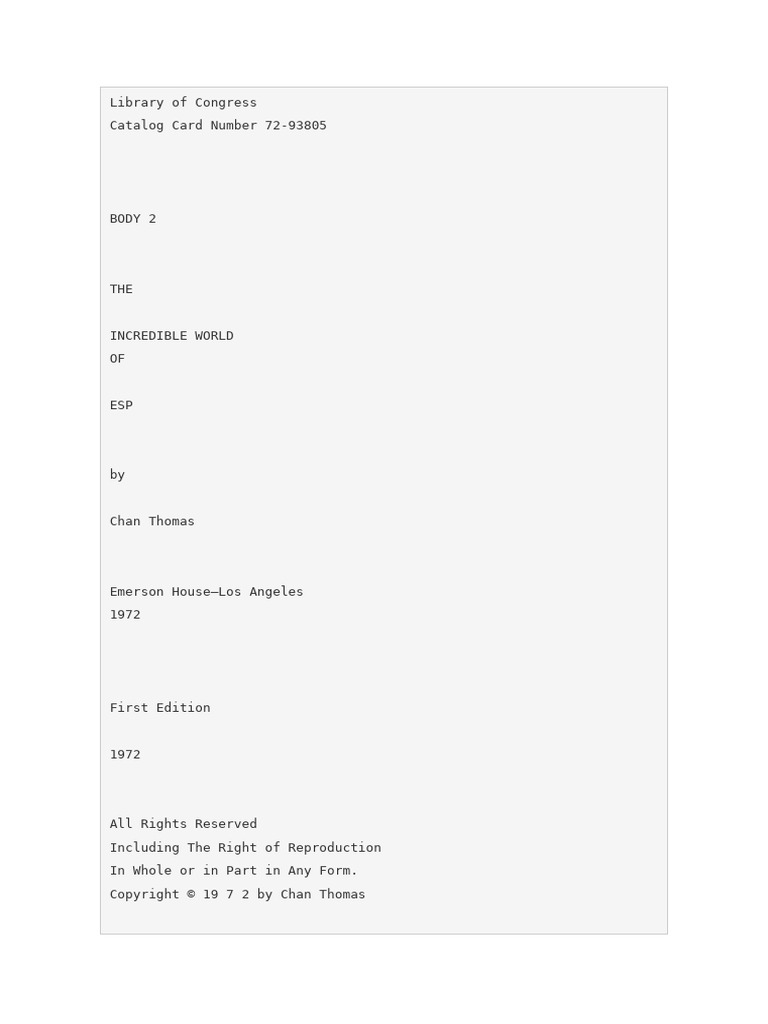 Chan Thomas - Body 2 | PDF | Radio