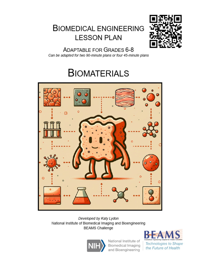 BEAMS Biomaterials Lesson Plan 508 | PDF | Learning | Biomaterial