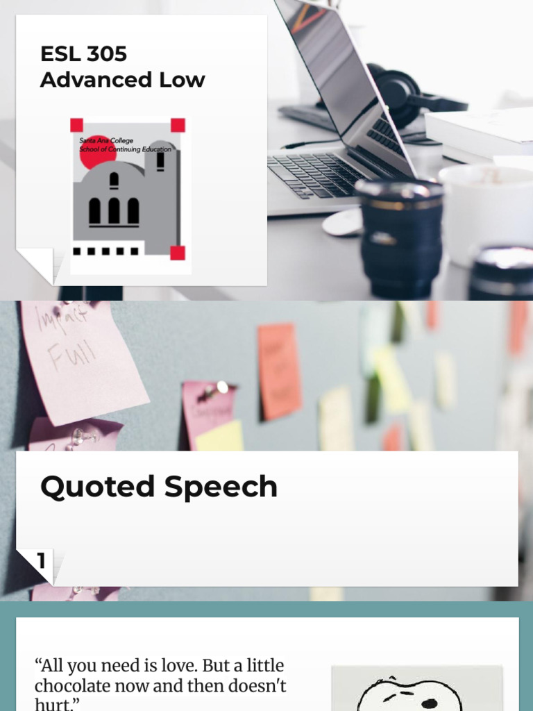 Quoted Speech Guidelines for ESL | PDF