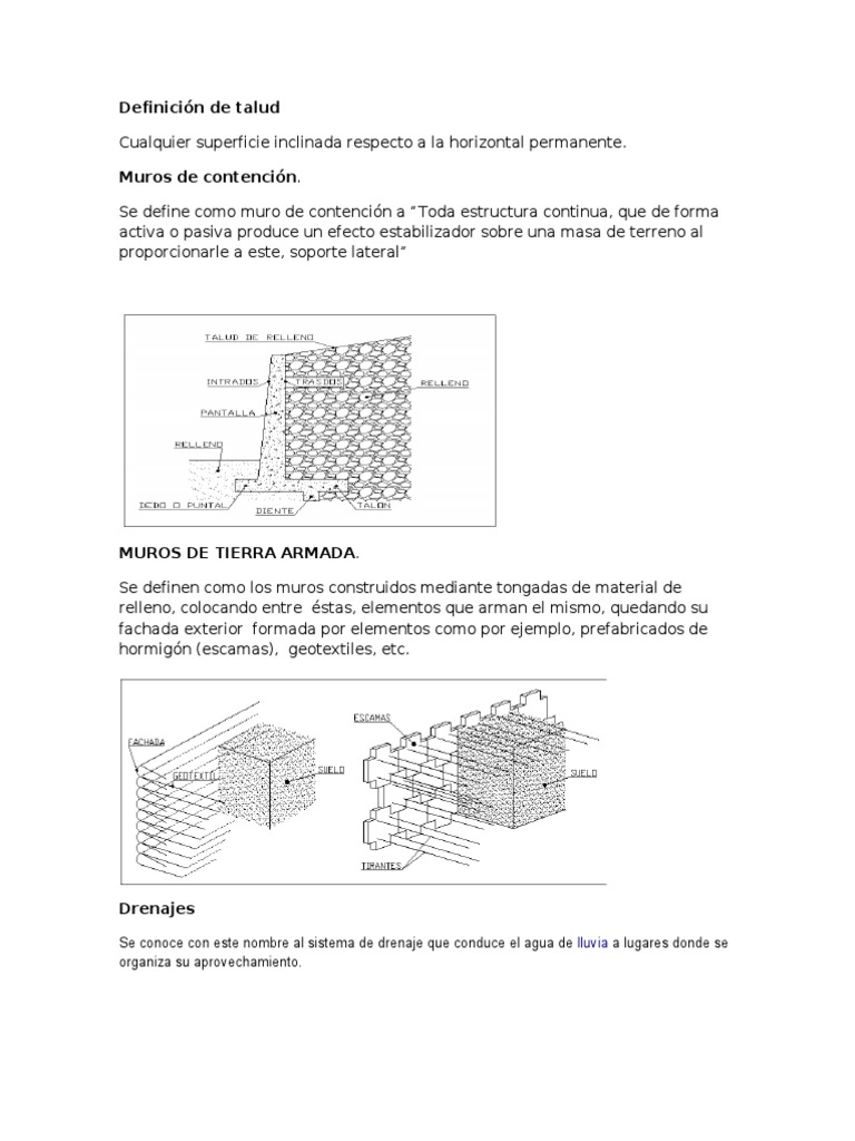 Definición de Talud | PDF | Ciencia y matemáticas