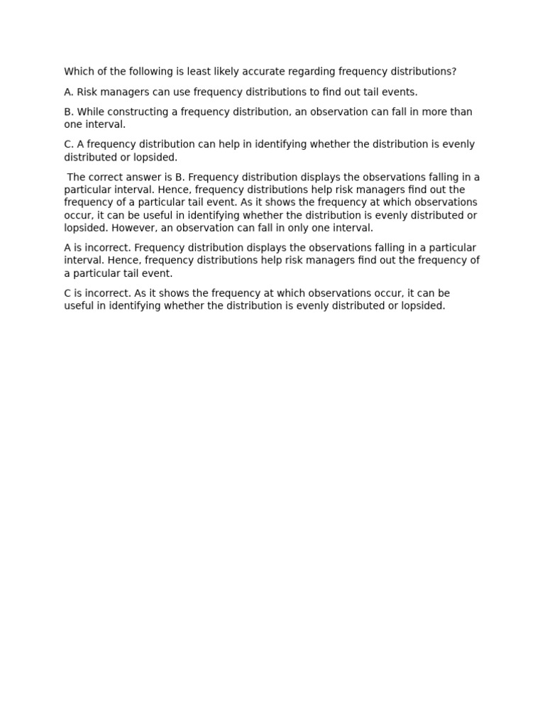 Understanding Frequency Distributions in Risk Management | PDF