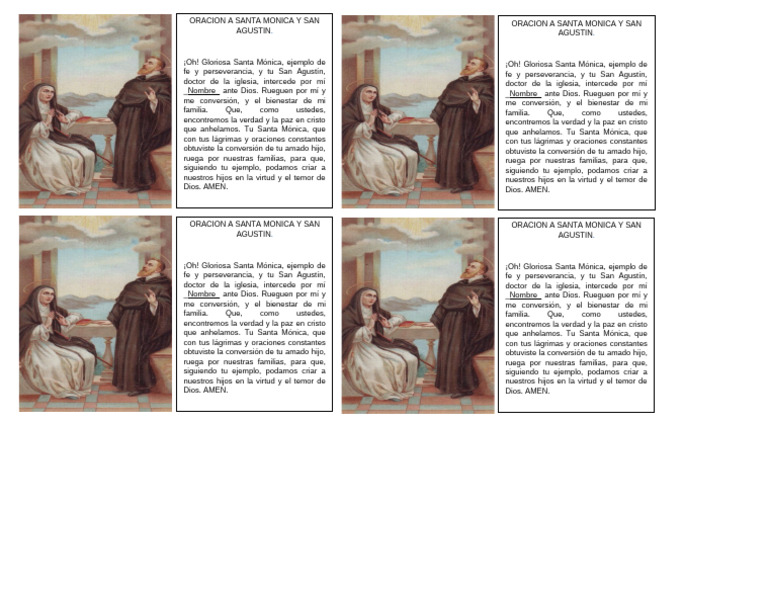 Estampa Santa Monica y San Agustin - 121547 | PDF | Agustín De ...