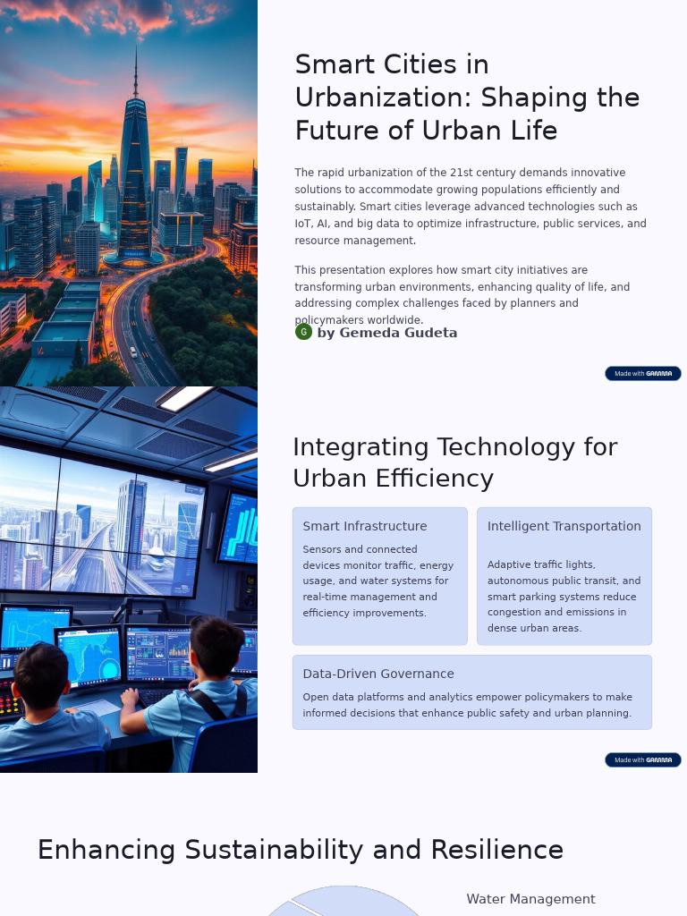 Smart Cities in Urbanization Shaping The Future of Urban Life | PDF ...