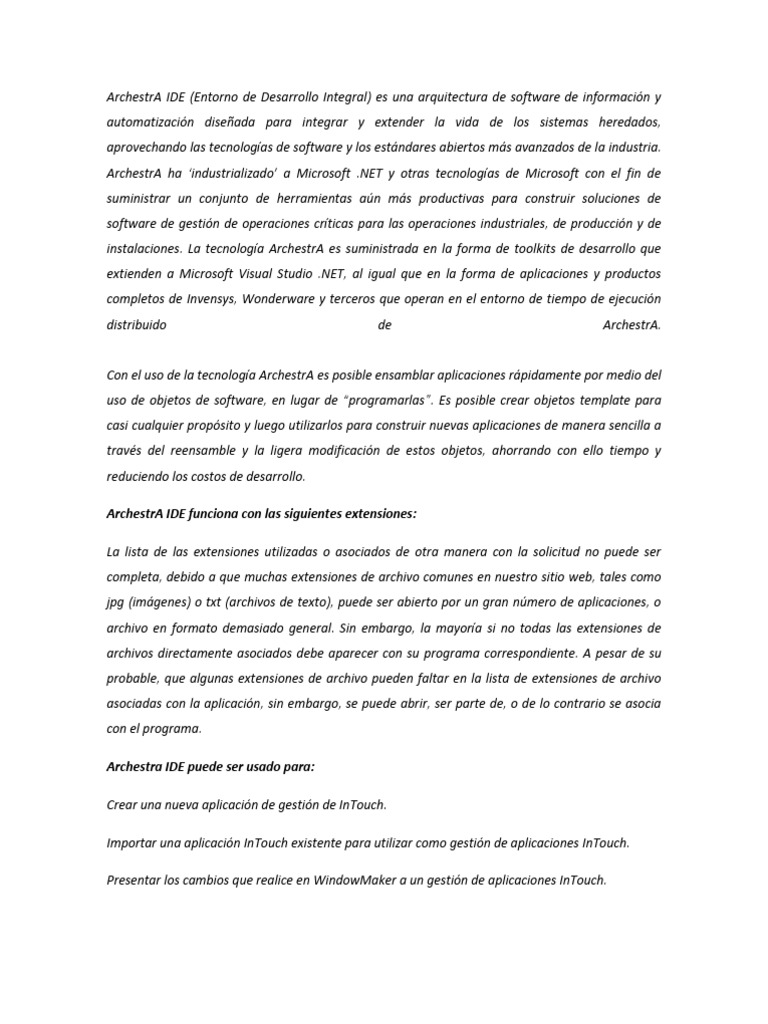 ArchestrA IDE | PDF | Informática