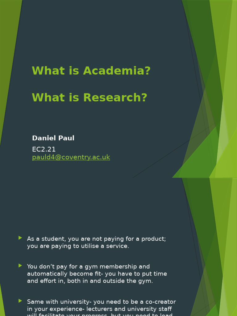 What Is Academia and What Is Research DP | PDF | Higher Education ...