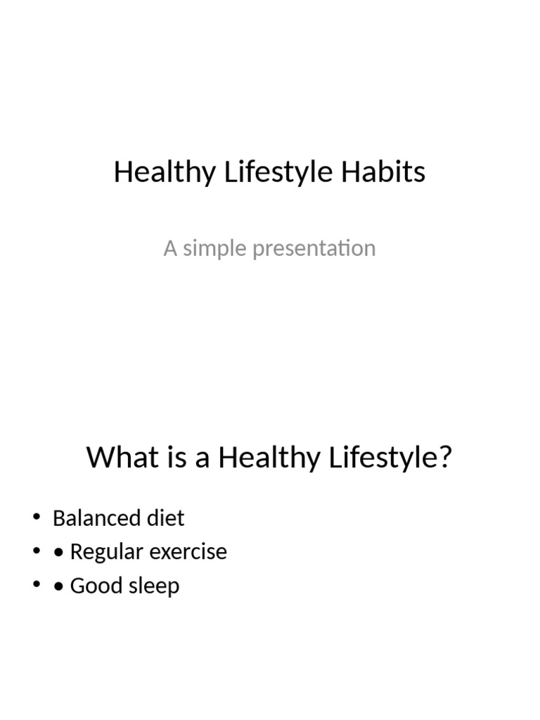 Healthy Lifestyle | PDF