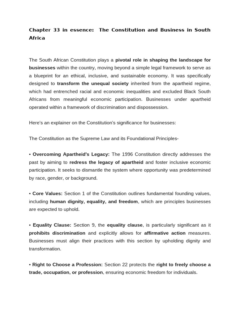 Unit 1 Notes On Chapter 33 Constitution and 25 Sole Proprietorship ...
