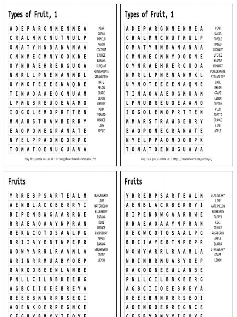 Puzzle - Word Search | PDF