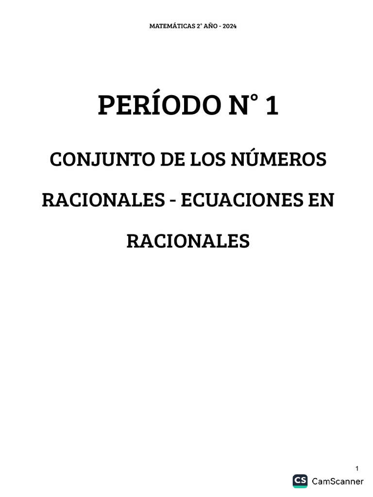 Números Racionales y Fracciones en Matemáticas | PDF | Entero | Número ...