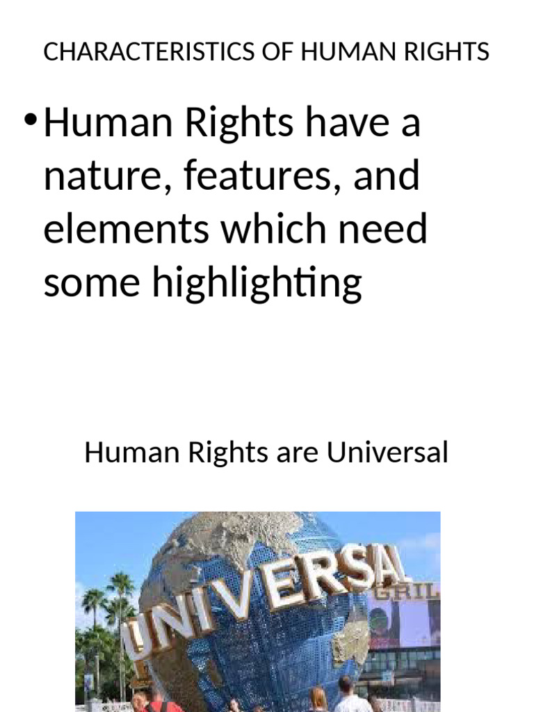 Characteristics of Human Rights | PDF