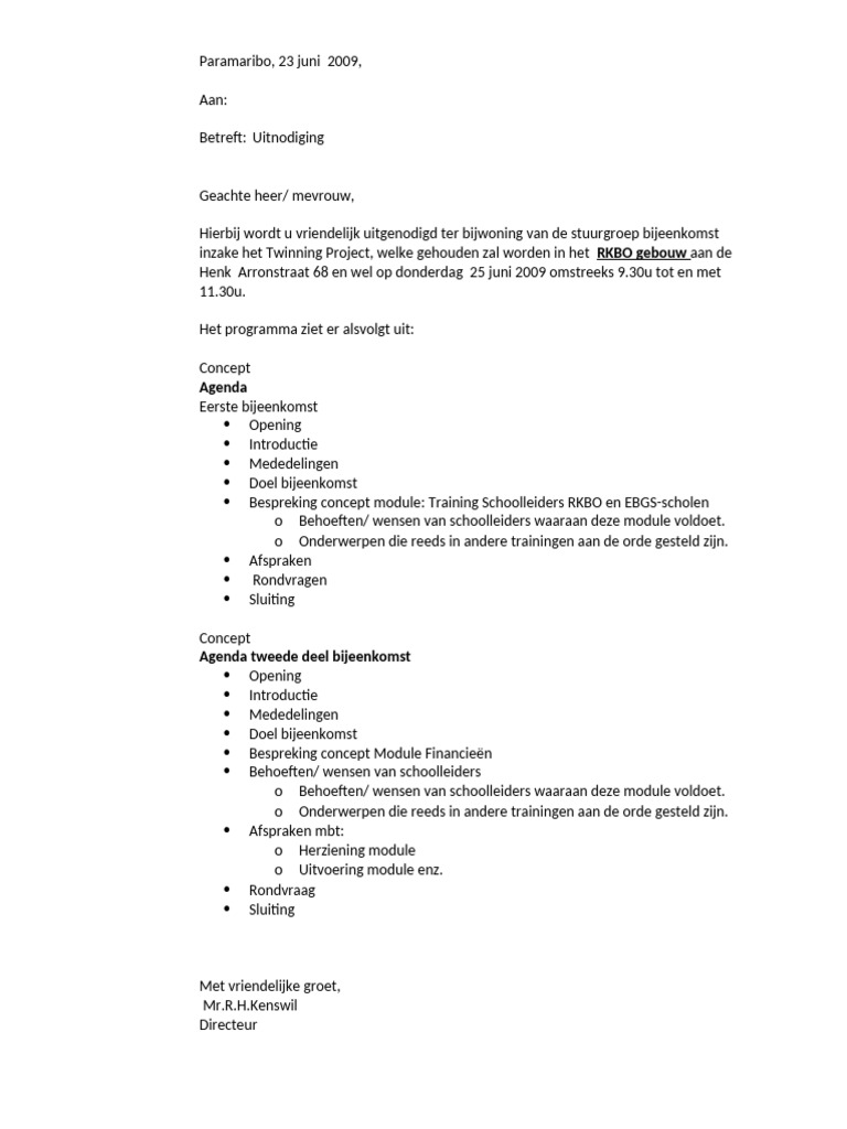 Hva Hes Training Uitnodiging 2 | PDF