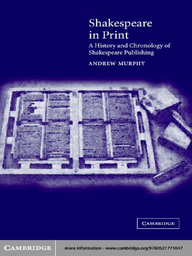 Shakespeare in Print | PDF | William Shakespeare | Books