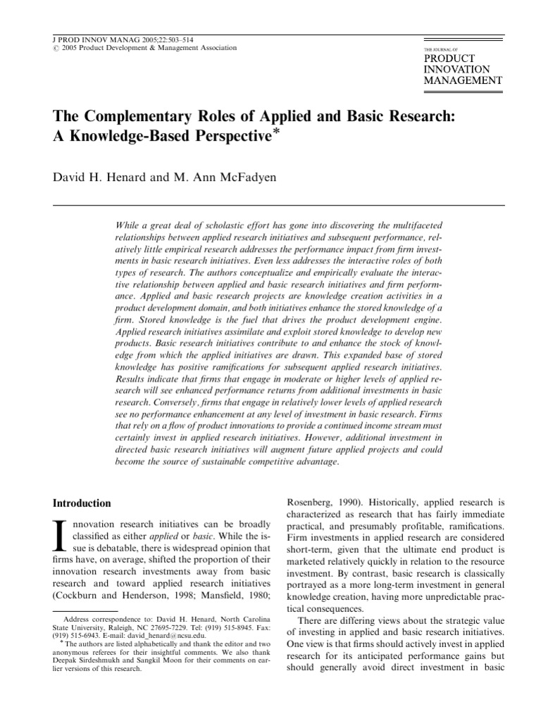 Applied vs. Basic Research Impact on Firms | PDF | Multicollinearity