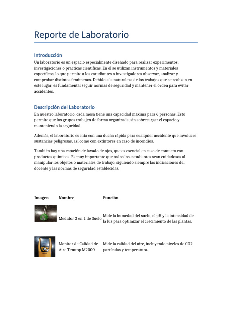 Reporte de Laboratorio | PDF | Laboratorios | Ph