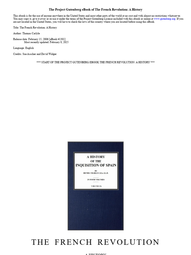 The French Revolution - Project Gutenberg | PDF