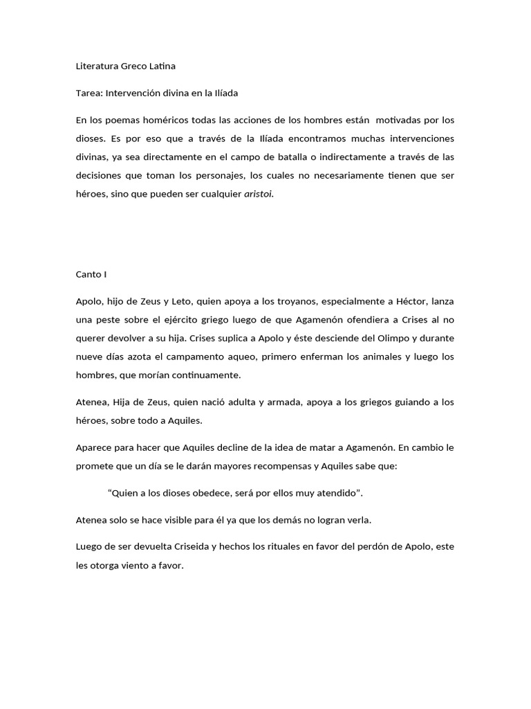 Literatura Greco Latina Divinidades | PDF | Héctor | Ilíada